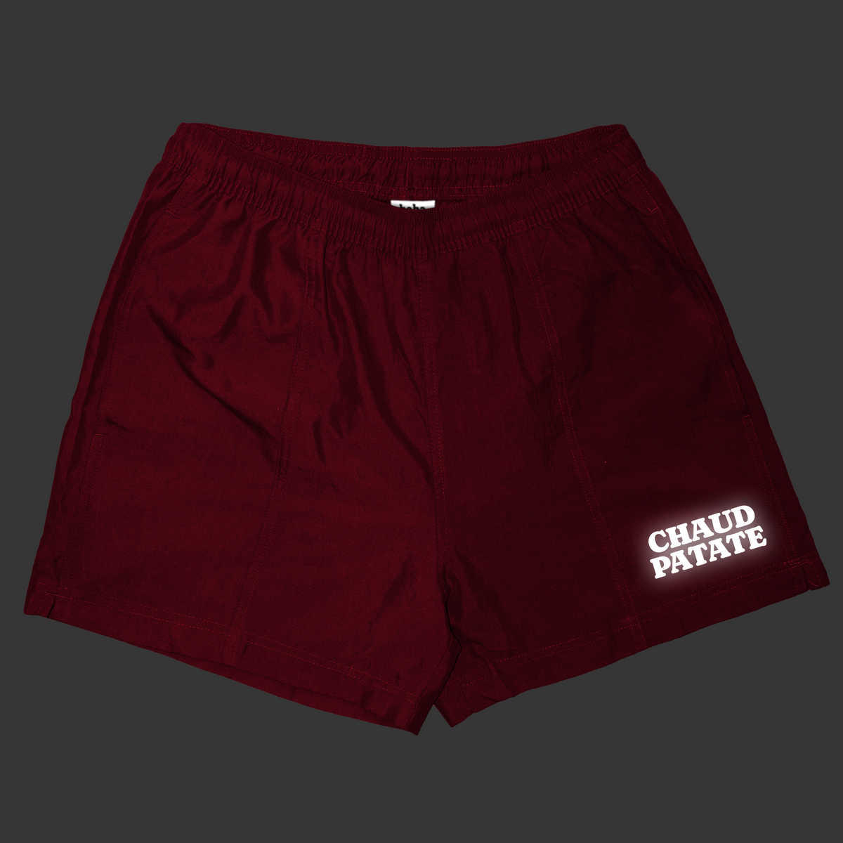 CHAUD PATATE REFLECTIVE RED SPORT SHORT – Merch by Average Rob