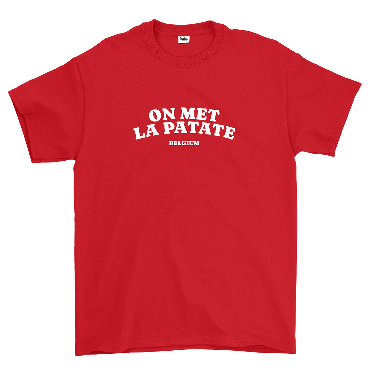 ON MET LA PATATE RED TSHIRT – averagerob